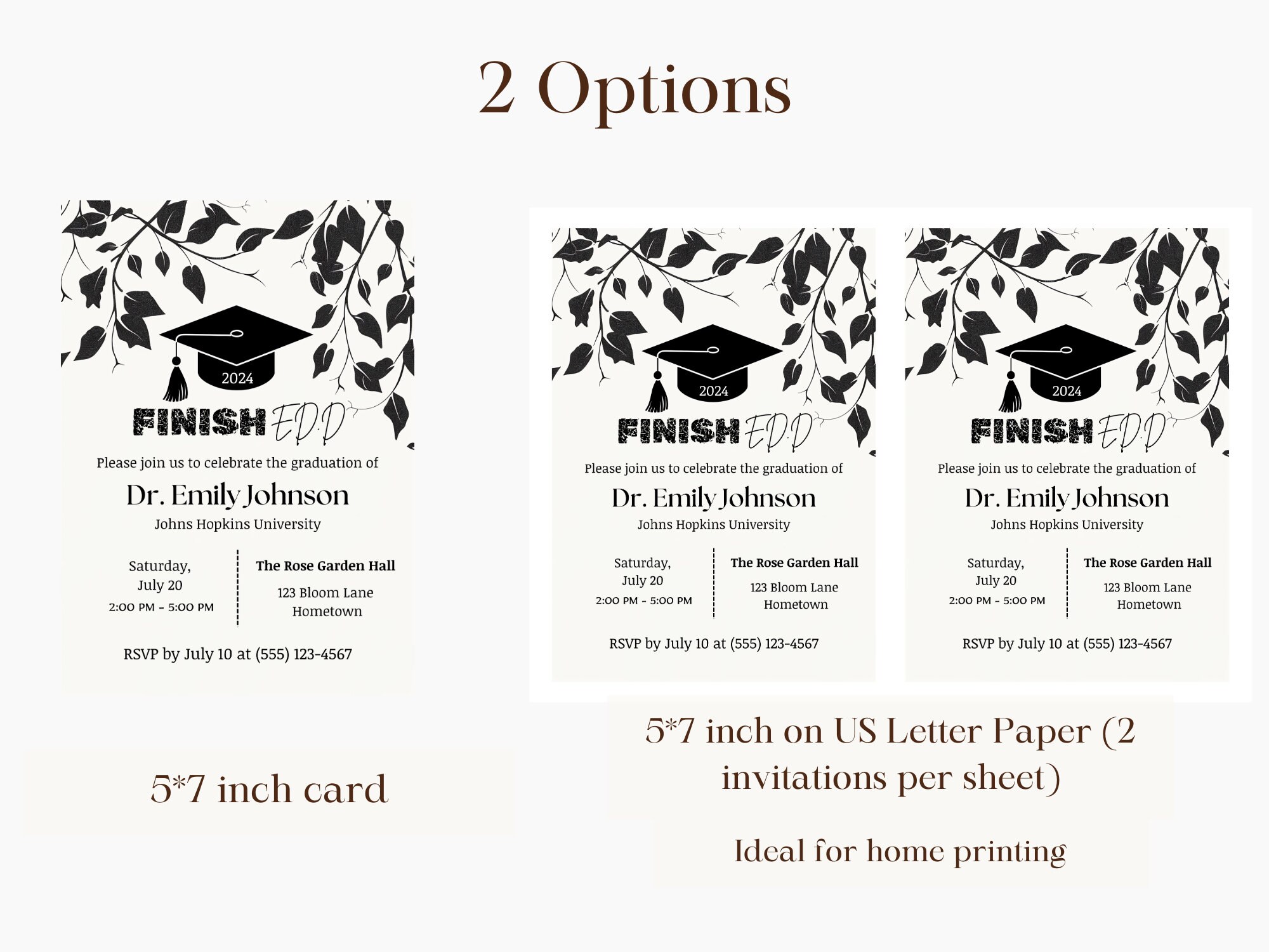 Ed.d Graduation Invitation , Doctorate Graduation Invitation, Graduate ...