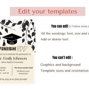 Ed.d Graduation Invitation , Doctorate Graduation Invitation, Graduate ...
