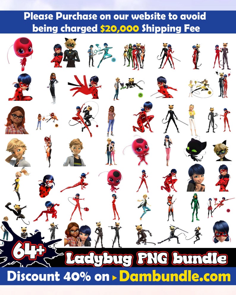 Ladybug PNG Bundle, Ladybug Girl PNG Bundle Popular PNG Files Png Files ...
