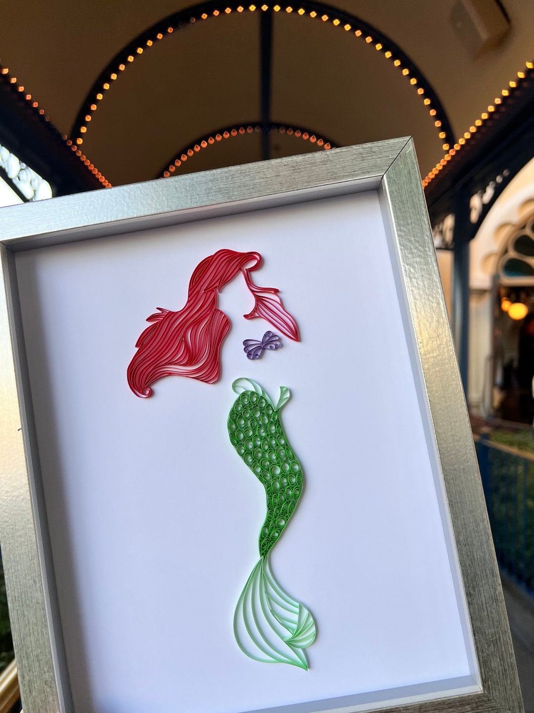 Animated Mermaid Princess Paper Quilling Art Framed Art - Etsy