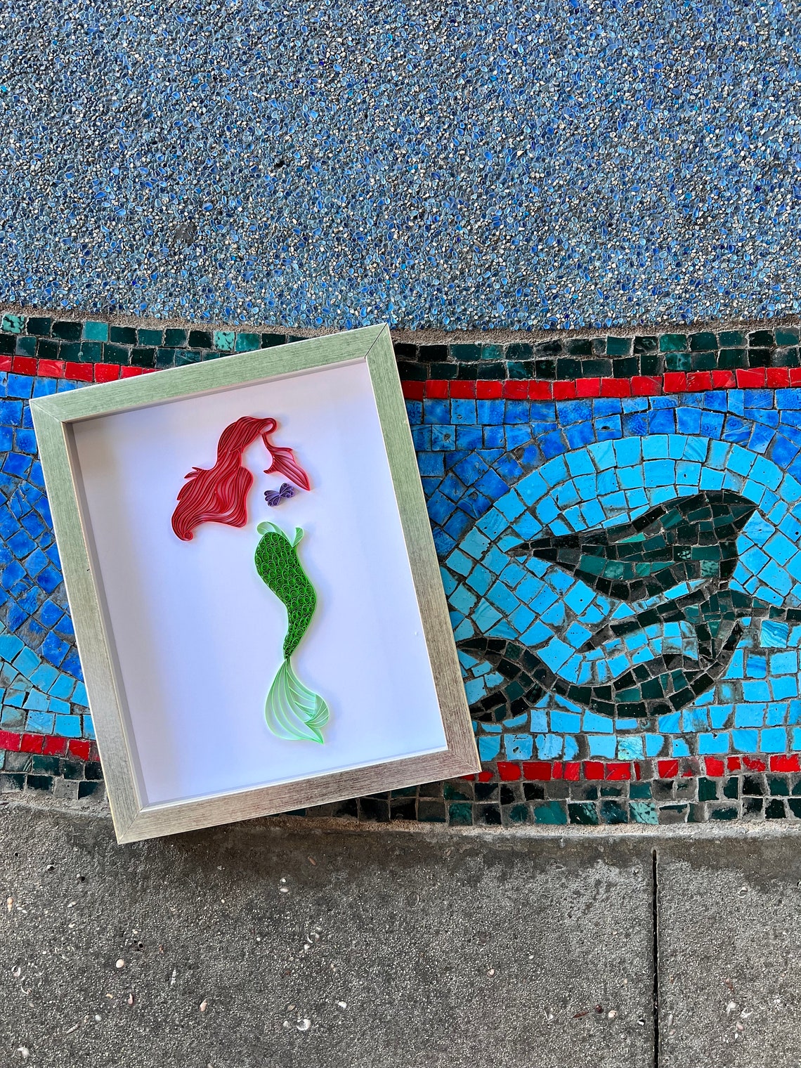 Animated Mermaid Princess Paper Quilling Art Framed Art - Etsy