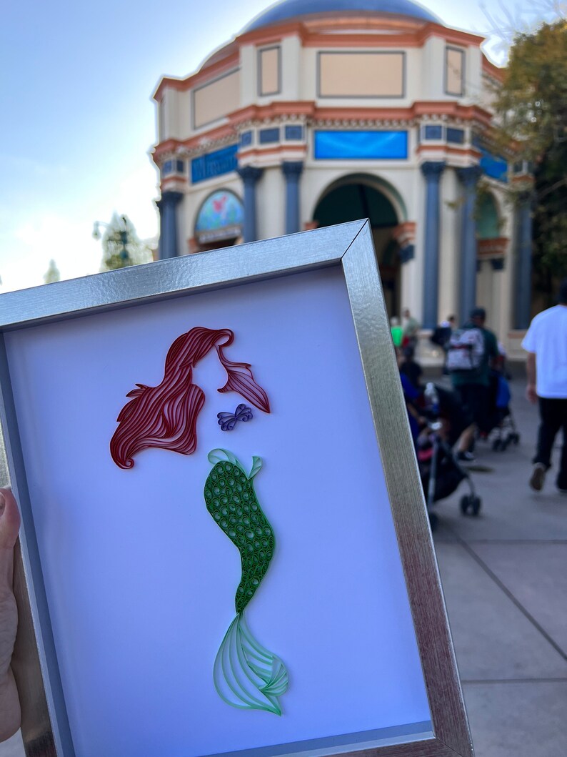 Animated Mermaid Princess Paper Quilling Art Framed Art - Etsy