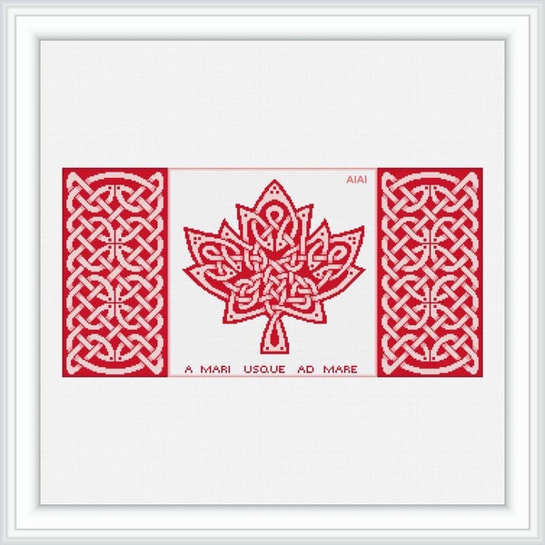 Red Maple Leaf Cross Stitch - Etsy