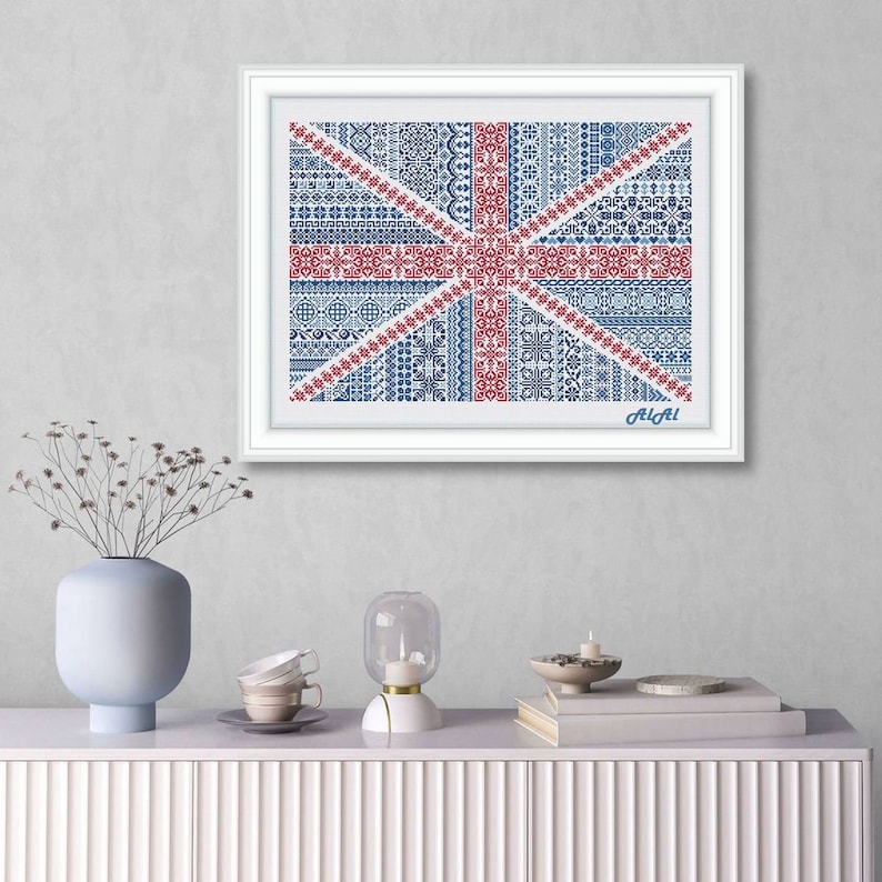 Cross Stitch Pattern National Flag England: Geography, Country ...