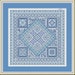 Cross Stitch Pattern Panel Borders Sampler Geometric Ornament Blue ...