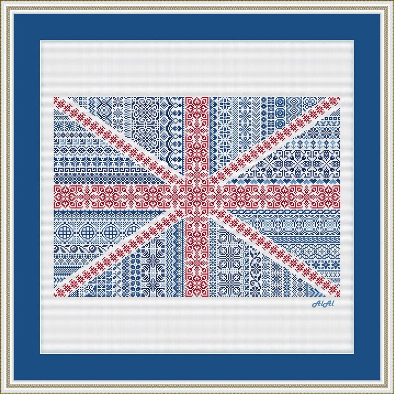 Cross Stitch Pattern National Flag England: Geography, Country ...