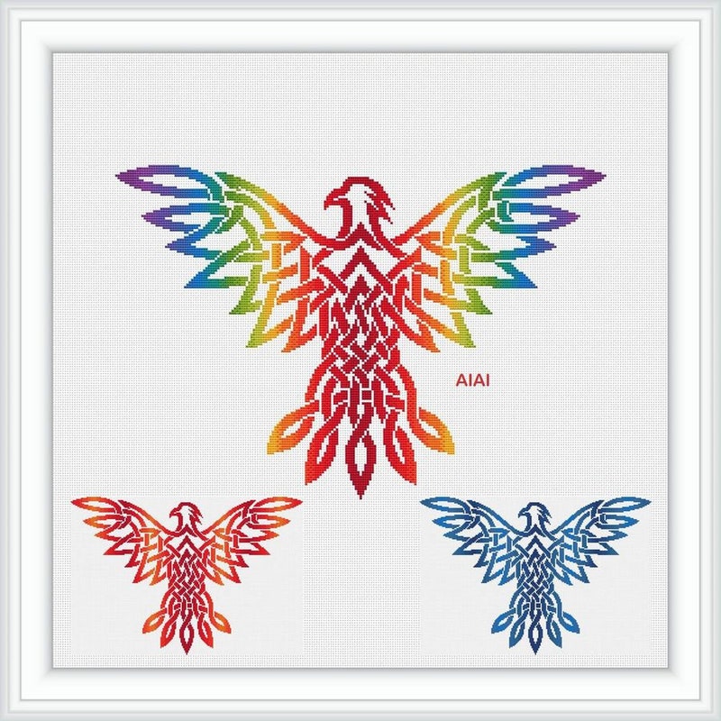 Phoenix Cross Stitch - Etsy