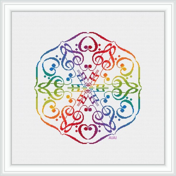 Bass Clef Cross Stitch - Etsy
