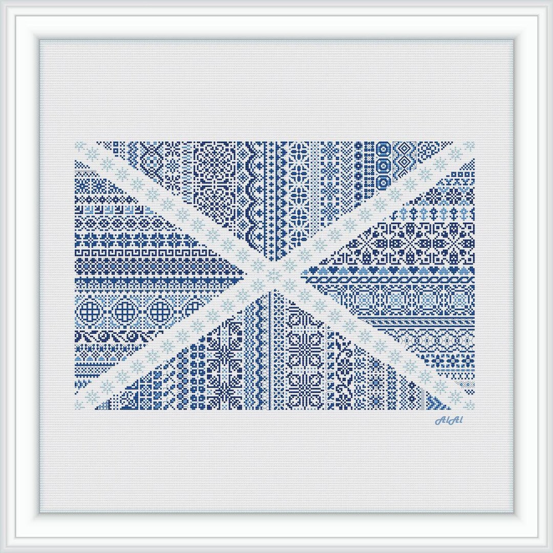 National Flag Scotland Geographic Cross Stitch Pattern Ornament ...