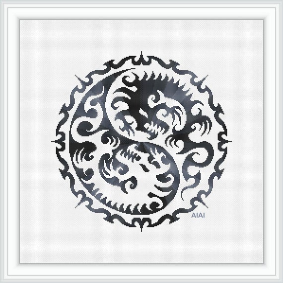 Ying Yang Dragon Graph Pattern 424 Yang Chart Images, Stock Photos, 3D
