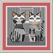 Cross Stitch Pattern Panel Striped Cats Modern Ornament Feline Family ...