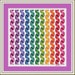 Cross Stitch Pattern Panel Serpentine Rainbow Monochrome Ornament ...