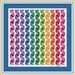 Cross Stitch Pattern Panel Serpentine Rainbow Monochrome Ornament ...