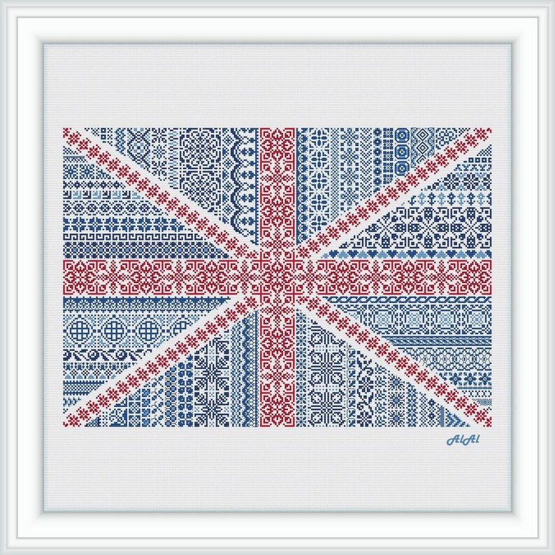 Cross Stitch Pattern National Flag England: Geography, Country ...