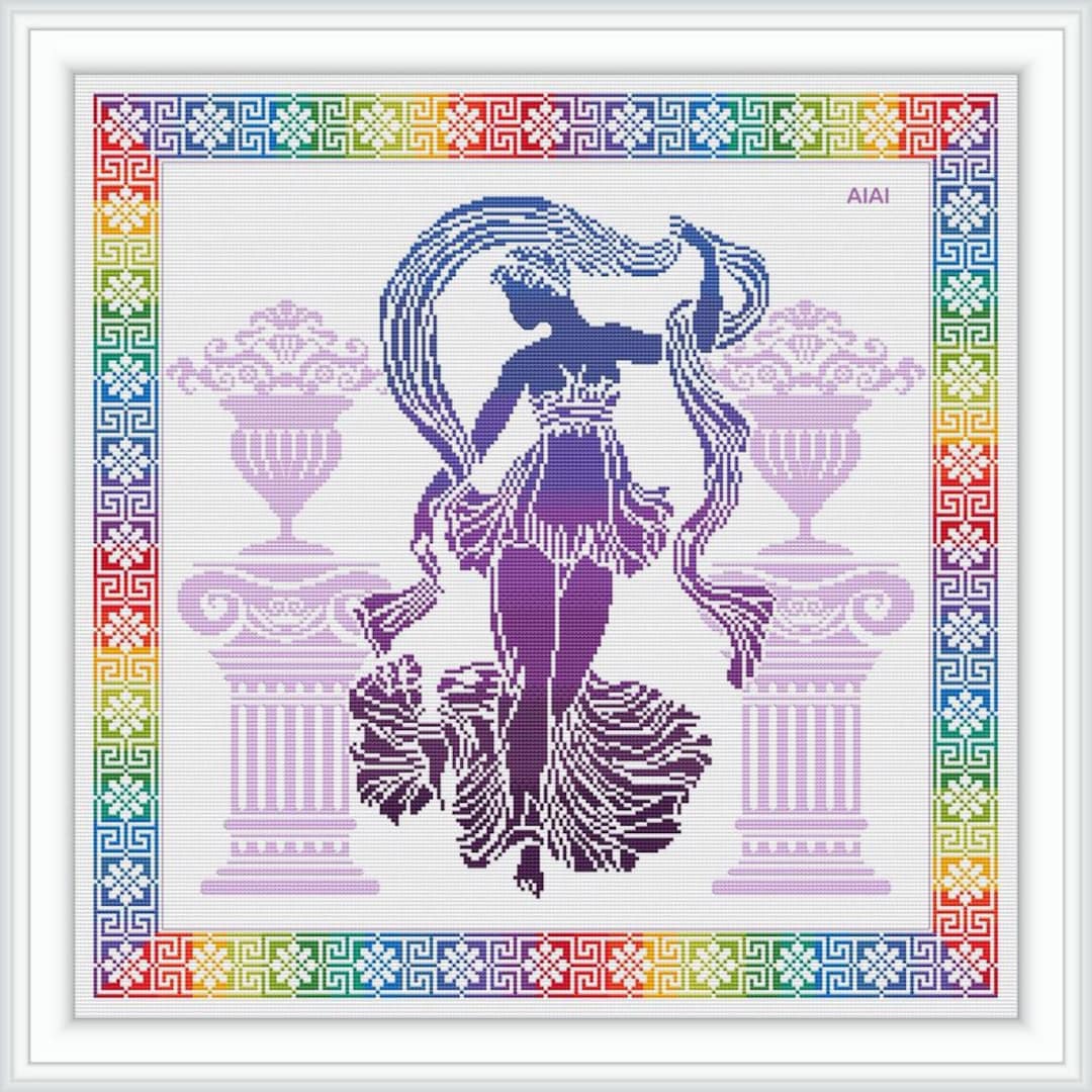 Cross Stitch Pattern Aphrodite Greek Goddess Beauty Love Silhouette ...