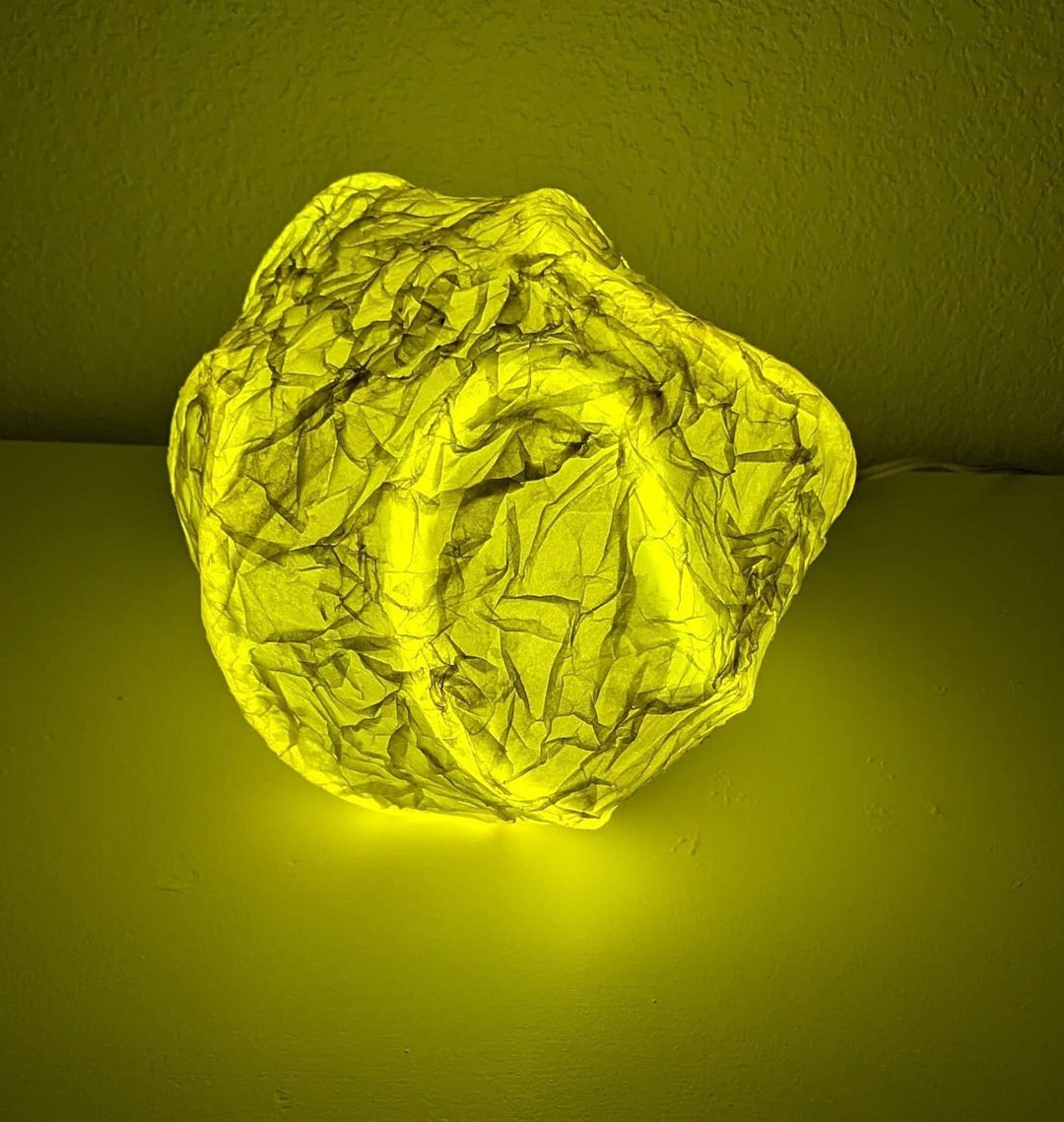 Novial Yellow stone Cocoon Neon Sculpture, Contemporary Art, Glass Art ...