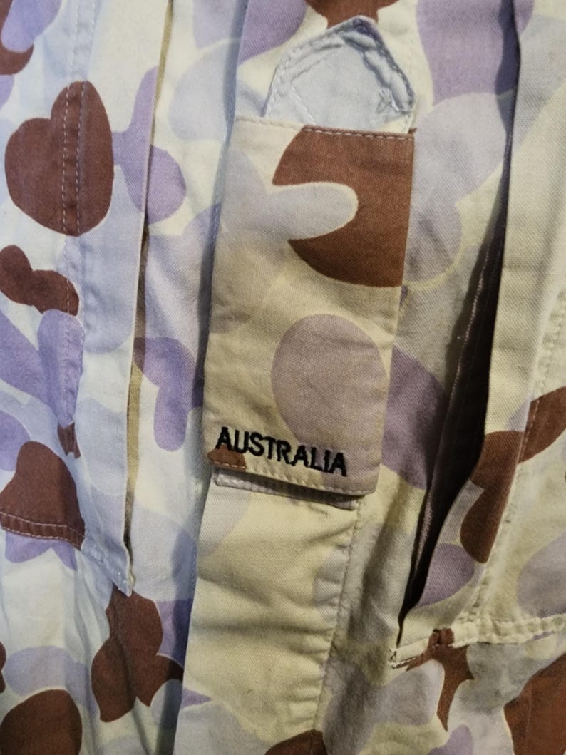 Large Australian Army DPDU Desert Auscam Camouflage Combat Shirt Camo ...