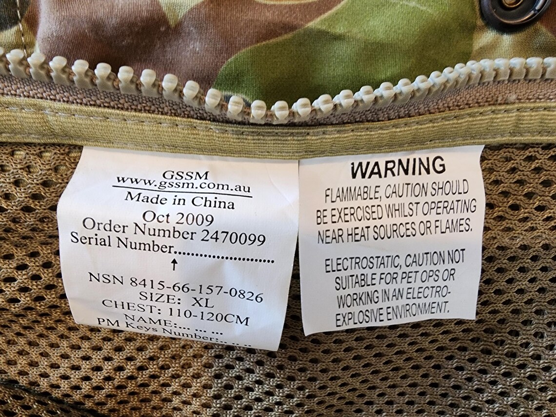 2009 Extra Large XL DPCU Australian Army Wet Weather Rain Jacket ...