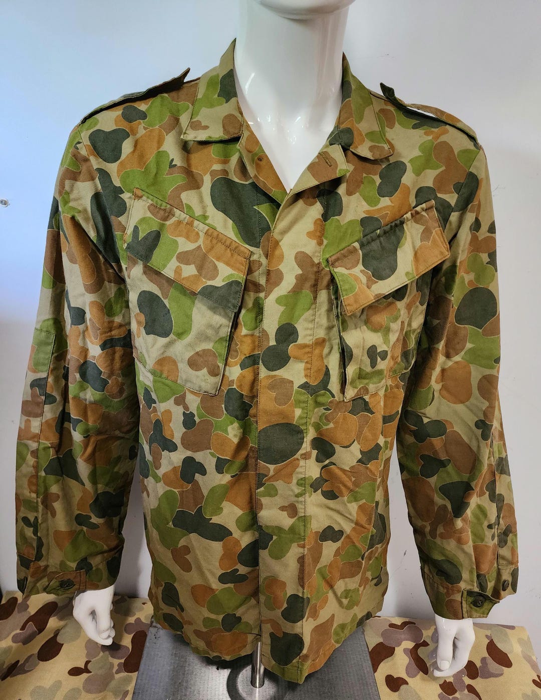 1993 Large 100cm 39 Inch Australian Army Dpcu Auscam Camouflage Combat ...