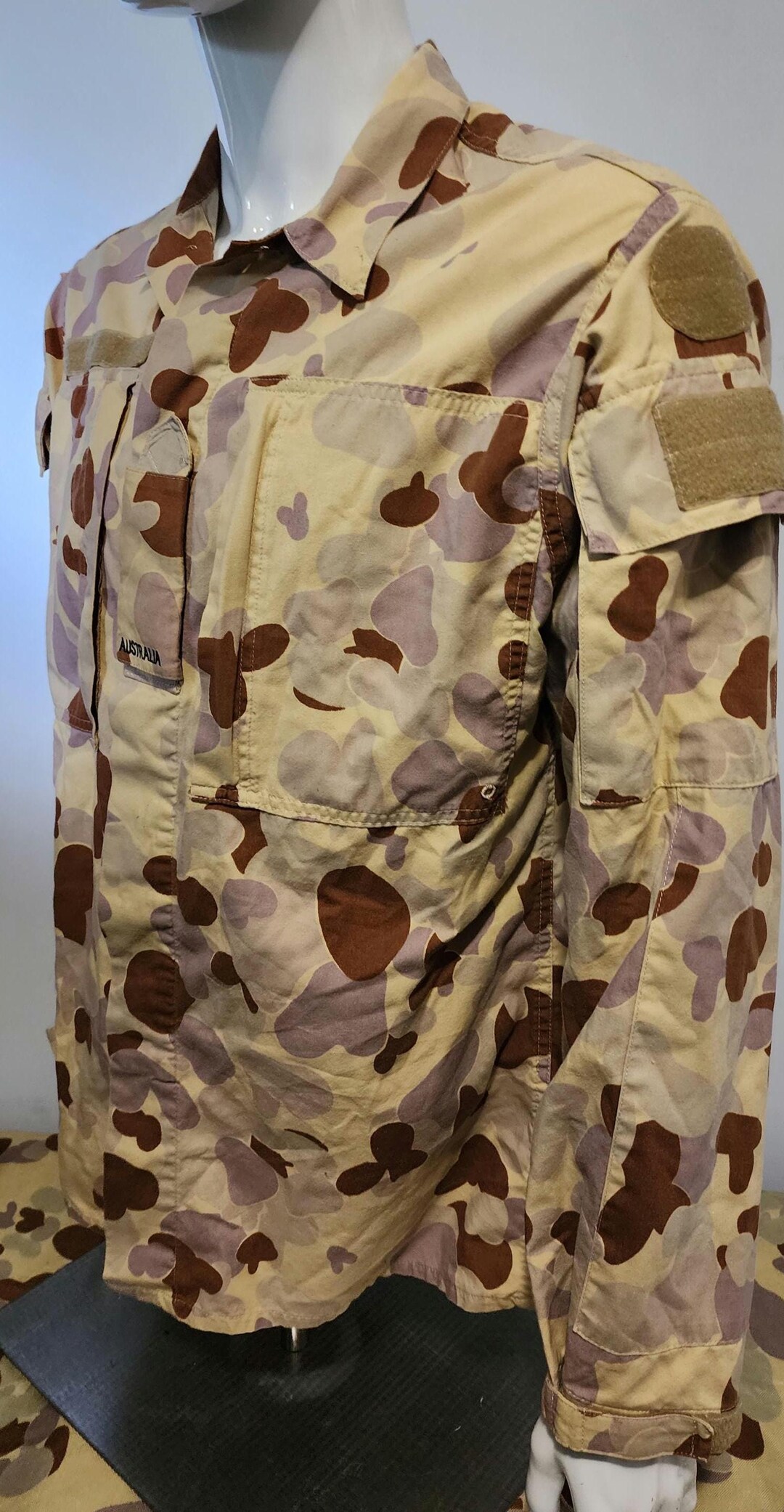 Large Australian Army DPDU Desert Auscam Camouflage Combat Shirt Camo ...