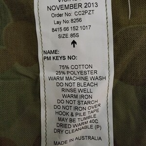 New Old Stock Small Australian Army Dpcu Auscam Camouflage Combat Field ...