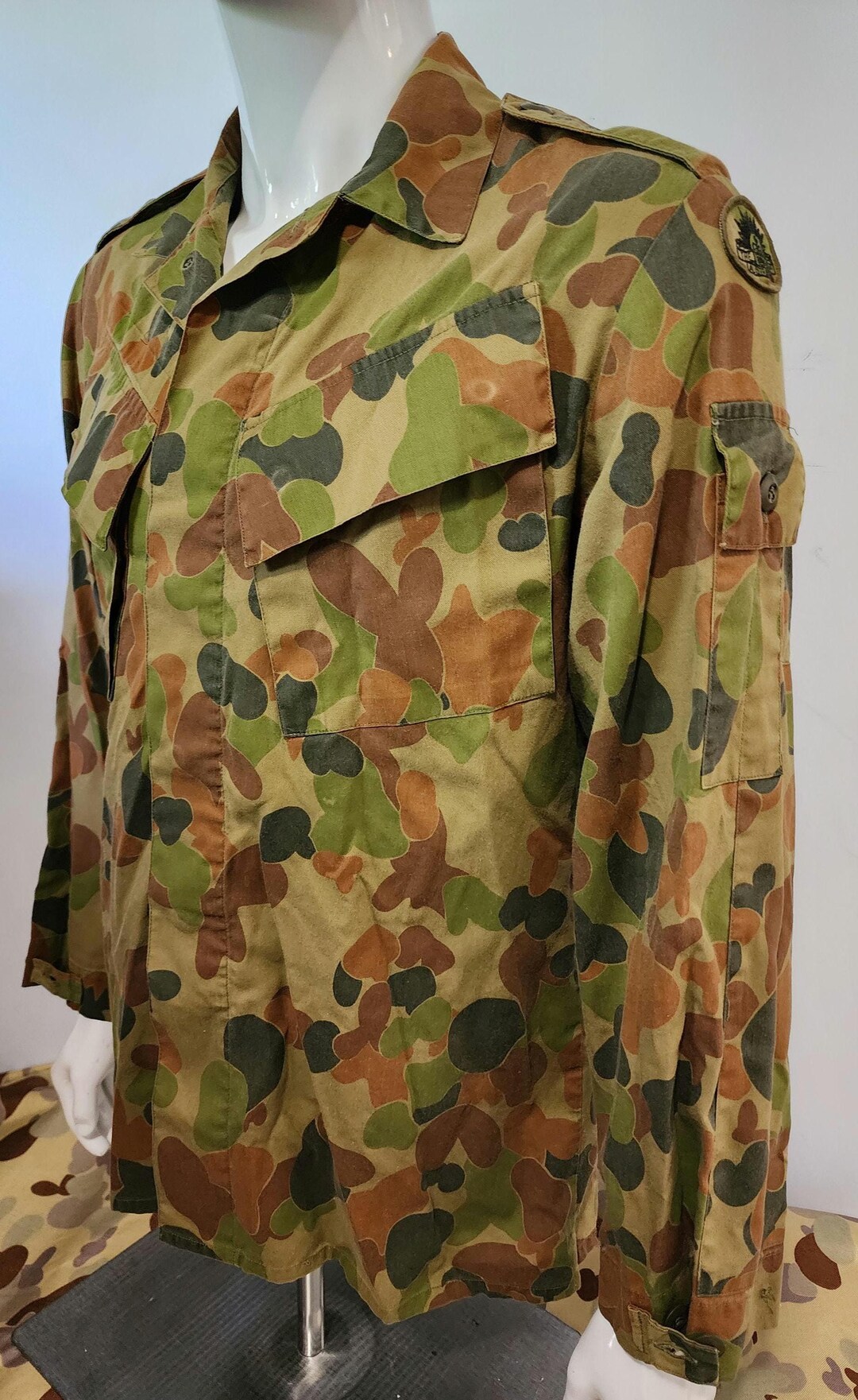 1991 Large 100cm 39 Inch Australian Army Dpcu Auscam Camouflage Combat ...