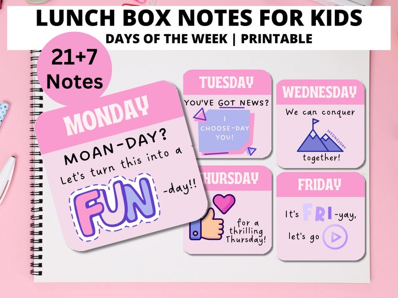 Printable Lunch Box Notes for Kids Printable Lunchbox Notes for Kids ...