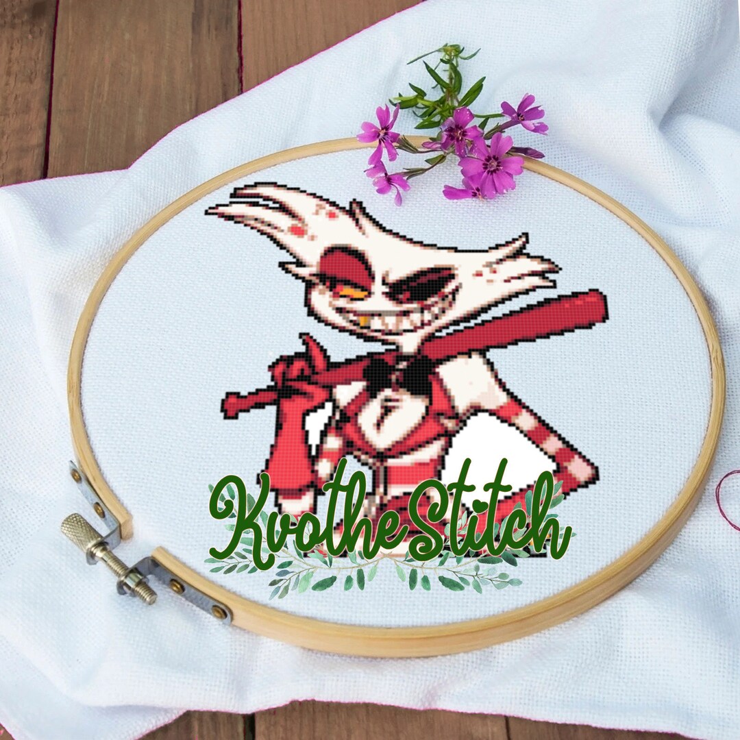 Angel Dust Hazbin Hotel Cross Stitch Fighting Style Game - Etsy