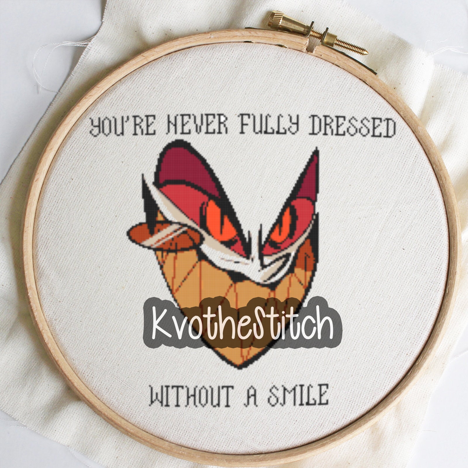 Alastor Smile Cross Stitch Hazbin Hotel Pattern - Etsy Australia