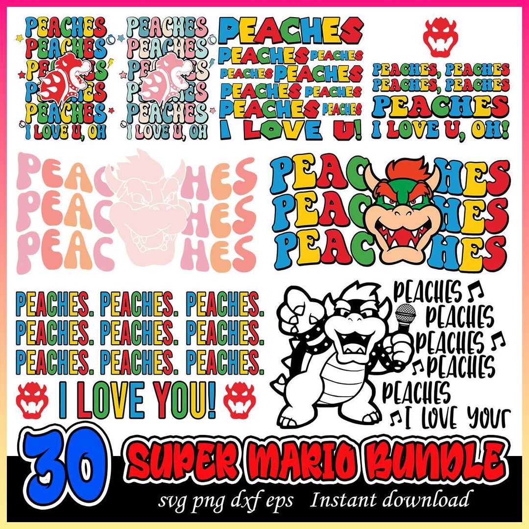 Super Mario Bundle Svg, Mario Family Svg, Mario Svg Cut Files for ...