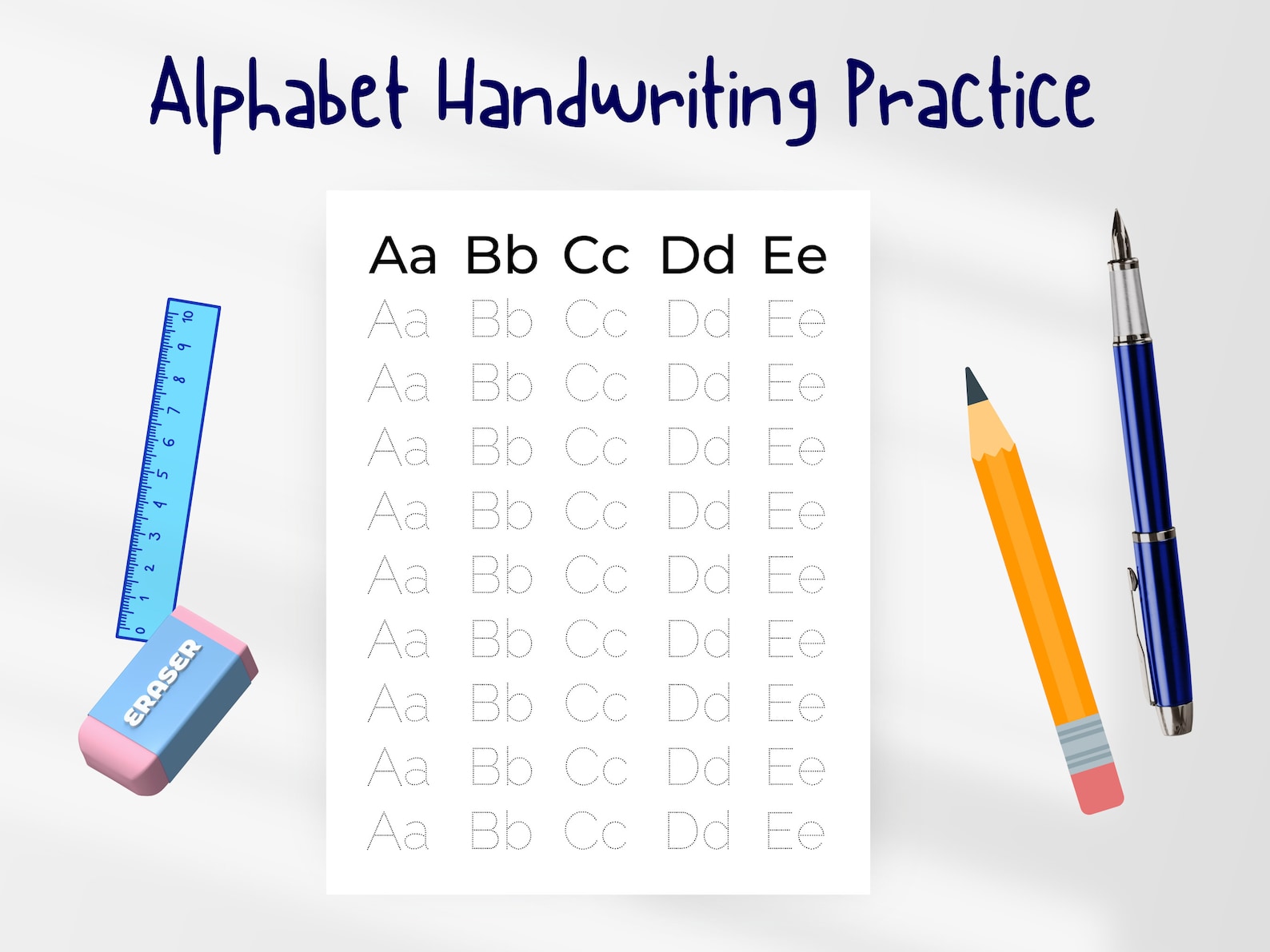 A-Z Alphabet Tracing Worksheet, Handwriting Practice Sheet, Printable ...