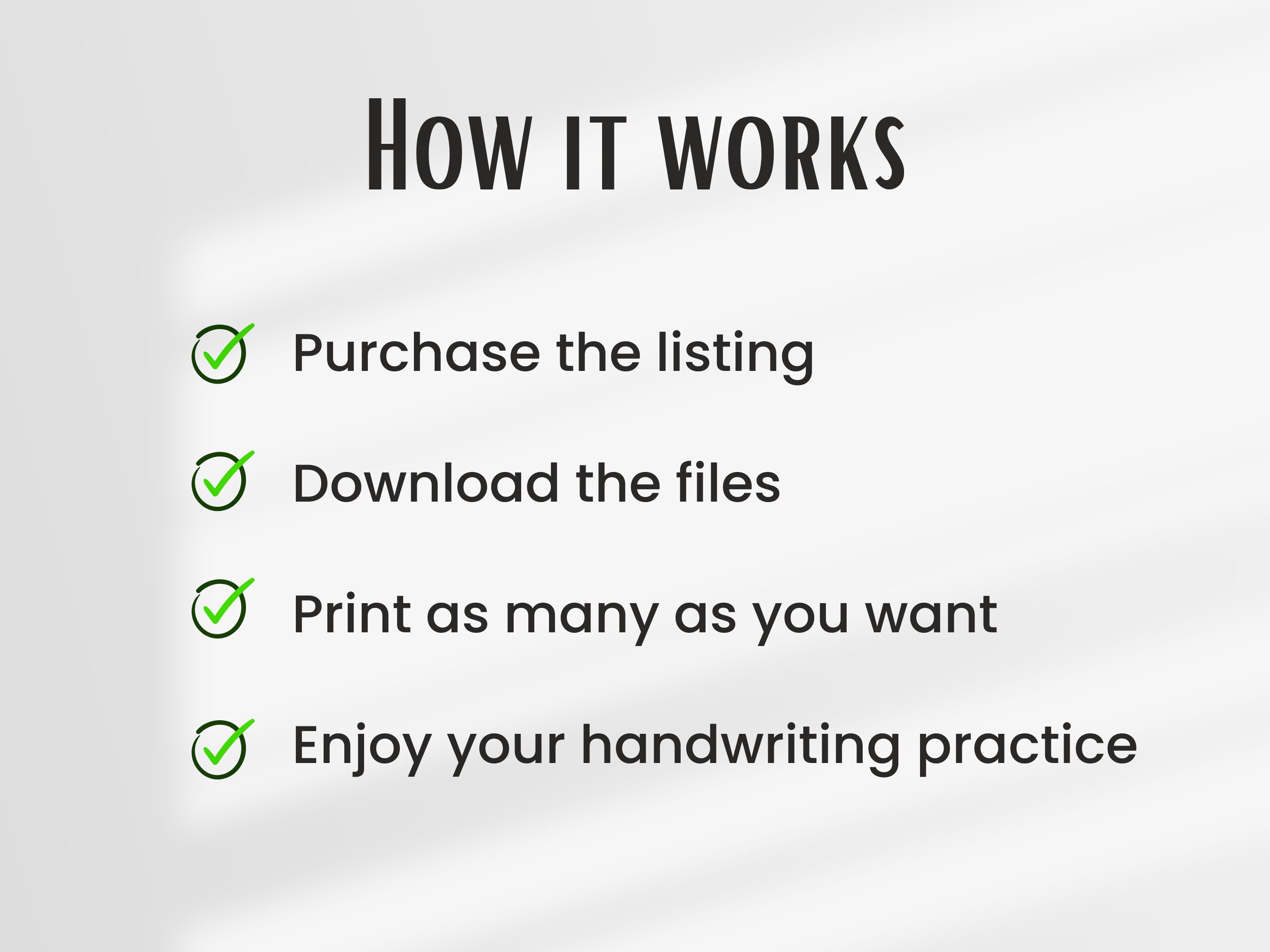 Number Tracing 1-100 Worksheet, Handwriting Practice (PDF Pattern) - Etsy