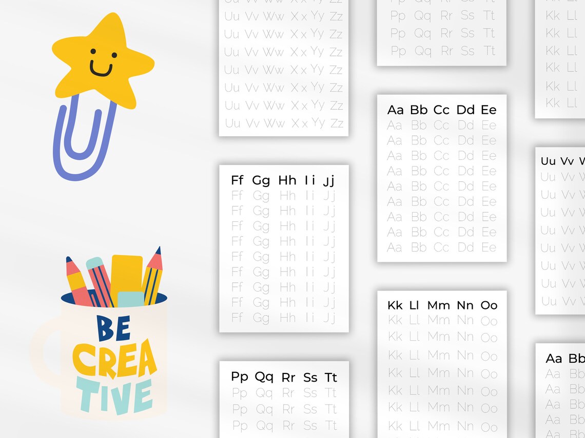 A-Z Alphabet Tracing Worksheet, Handwriting Practice Sheet, Printable ...