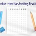 1-100 Number Tracing Worksheet, Handwriting Practice Sheet, Printable ...