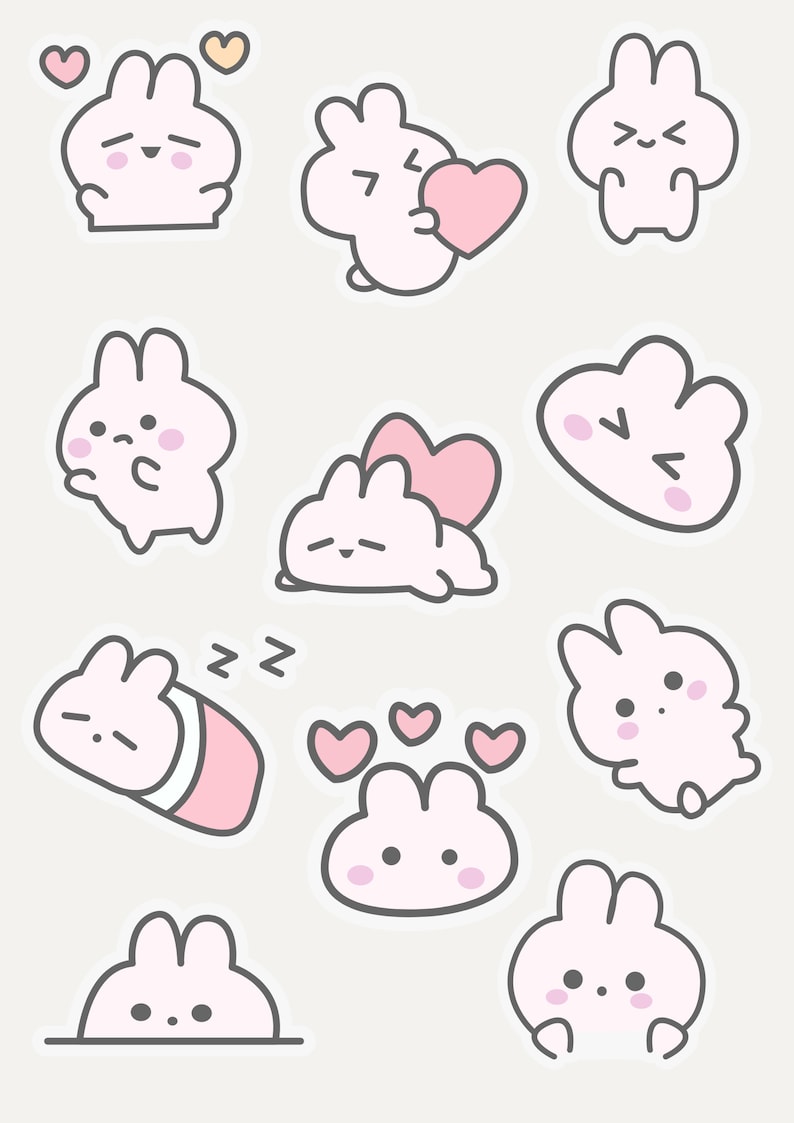 Cute Printable Stickers Kawaii - Etsy