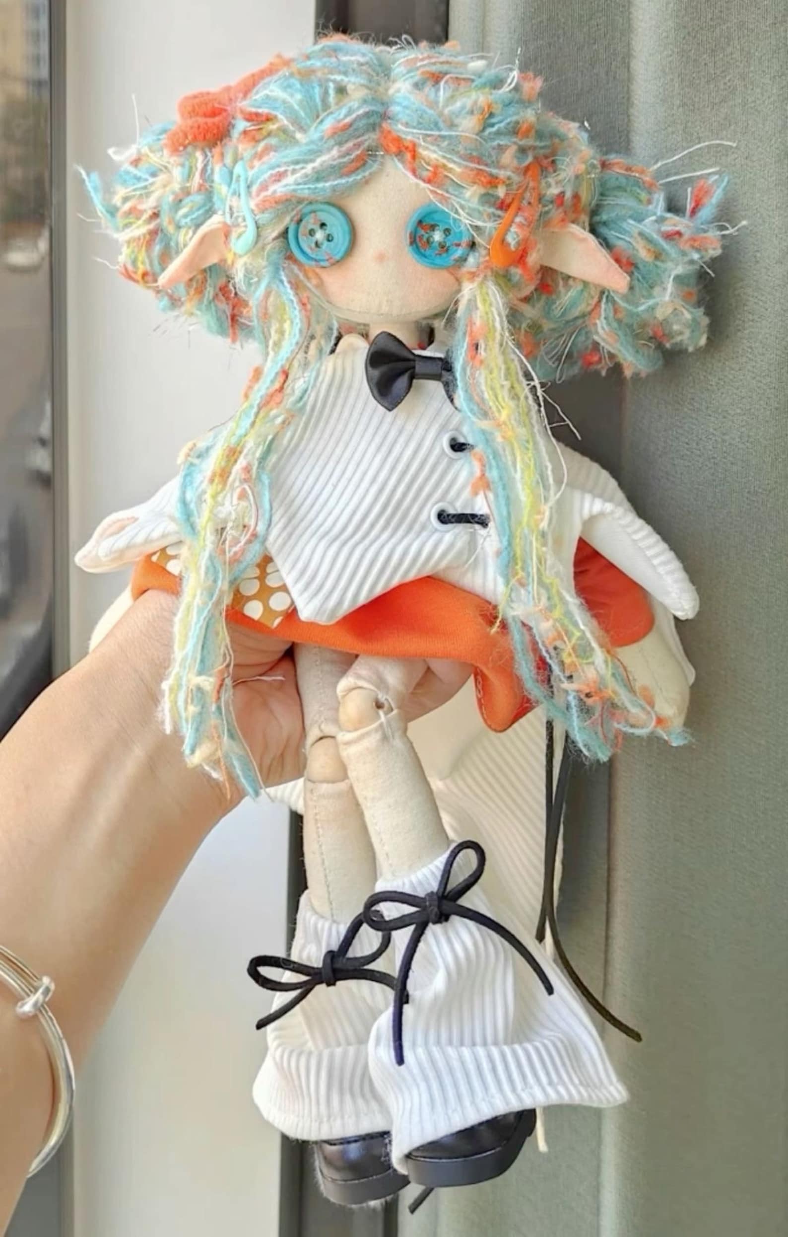 Custom Handmade Rag Doll | Button-eyed BJD, Ooak - Etsy