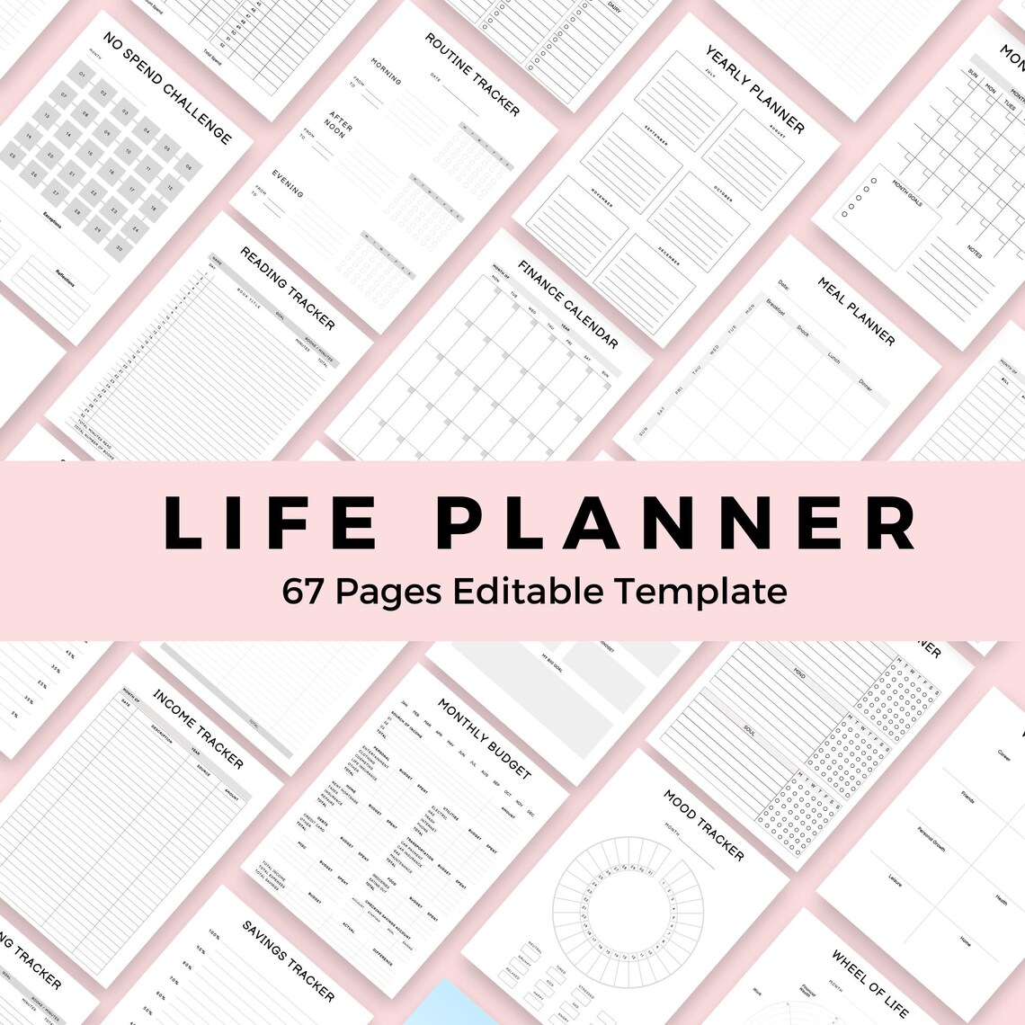 Life Planner Printable | Editable Life Planner Book Pdf | Canva Life ...