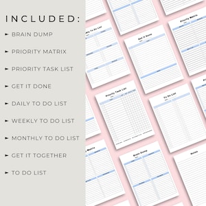 Editable Brain Dump Planner Template: Printable To-do List (canva) - Etsy