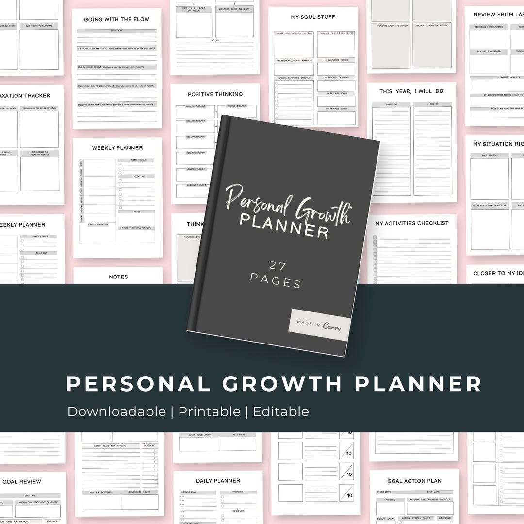 Printable Personal Growth Planner Digital Personal Growth Template Life ...