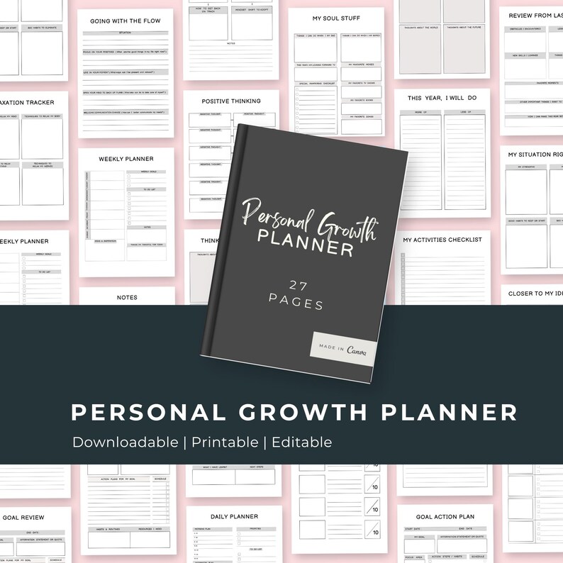 Printable Personal Growth Planner Digital Personal Growth Template Life ...