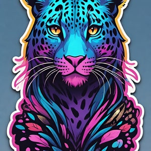Eye-catching Neon Leopard/neon Cheetah - Statement Piece for Your ...