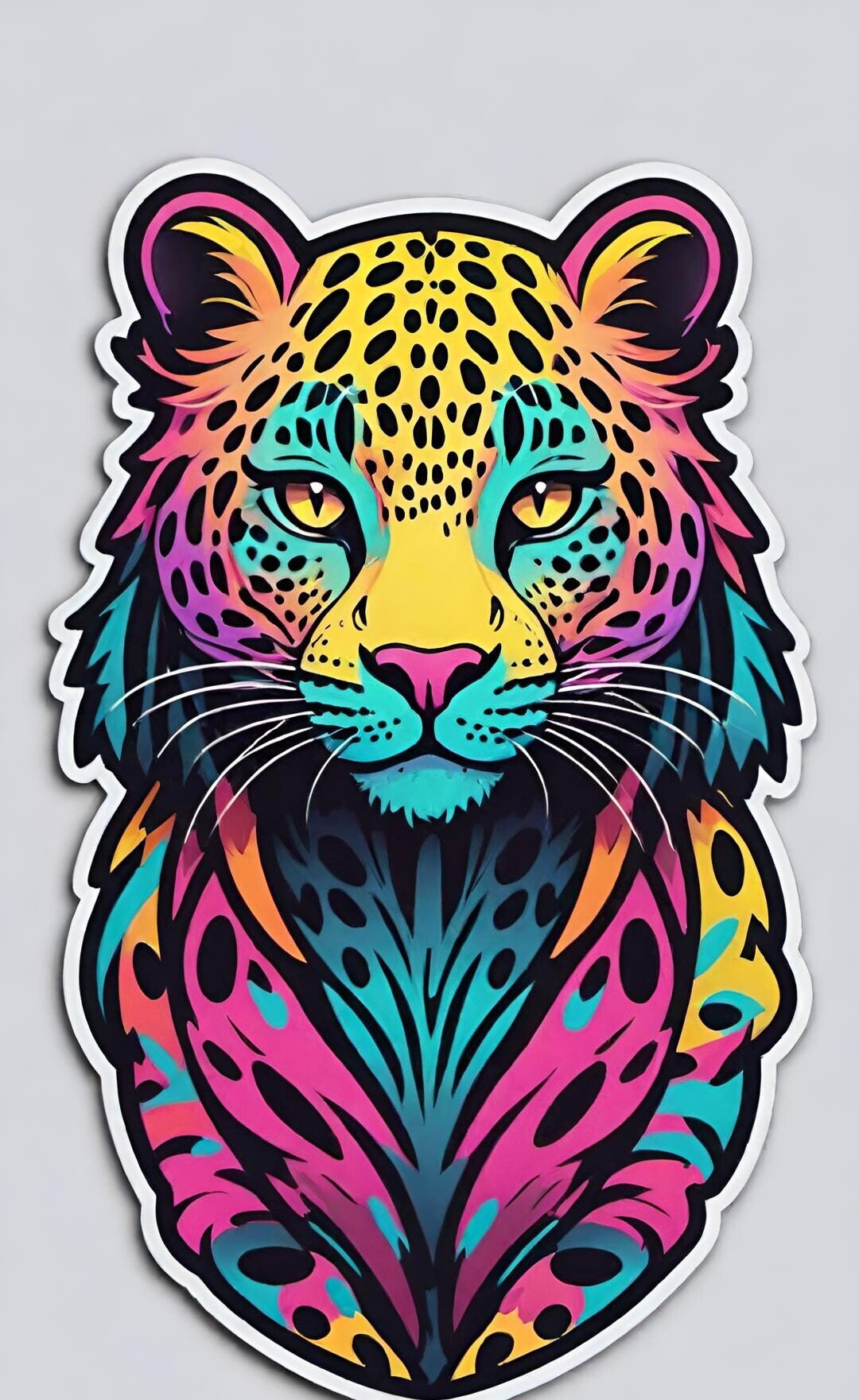 Eye-catching Neon Leopard/neon Cheetah - Statement Piece for Your ...