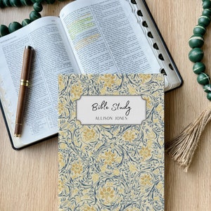 Personalized Hardcover Vintage Floral Bible Study Journal - Etsy