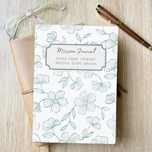 Personalized Floral Missionary Journal, LDS Mission, Bible Study ...