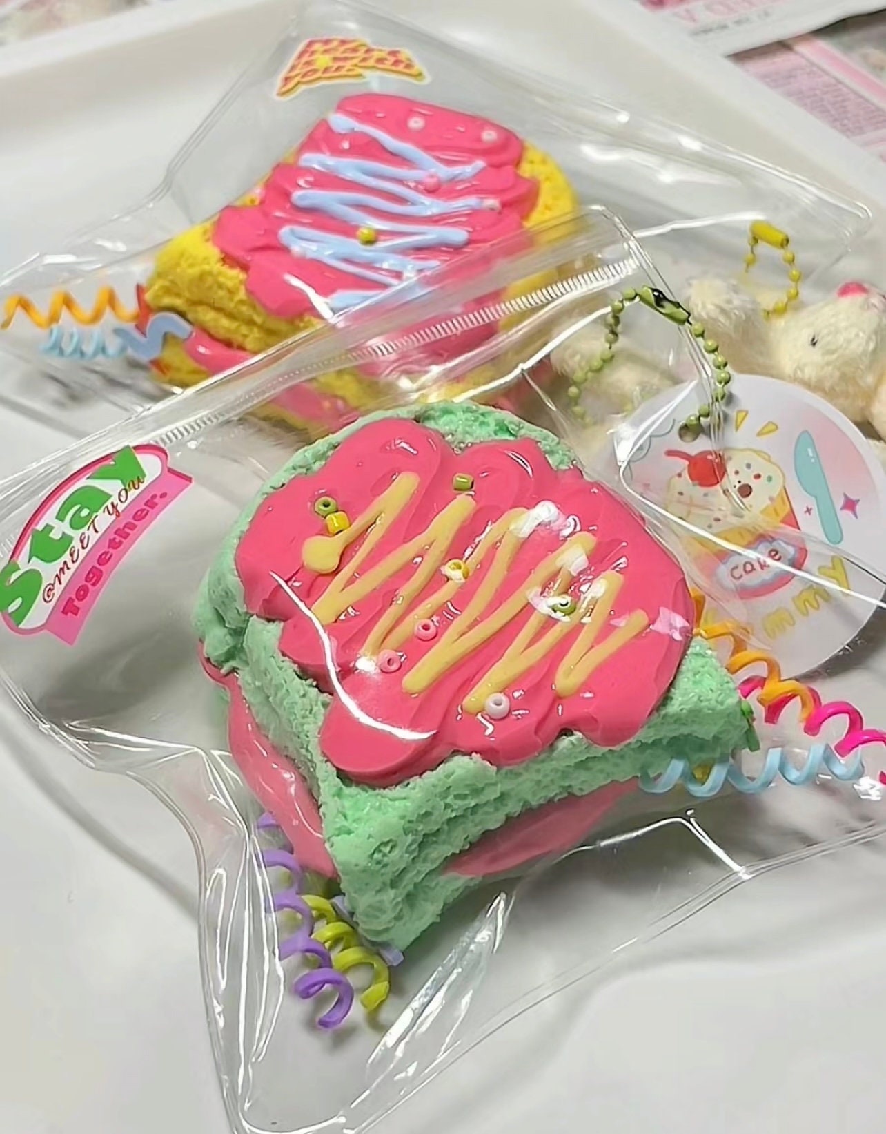 Rainbow Toast Squishy Kawaii Multi-colored Bread Squish, Stress Relief ...