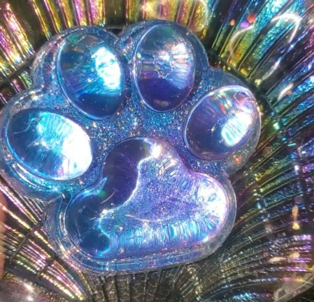 Palm Size Cat Paw Taba Squishy, Aurora Color Series, Diamond Shades - Etsy