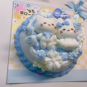 Cute Cats Baby Blue Cake Taba Squishy Toy, Original Design, Kawaii Room ...