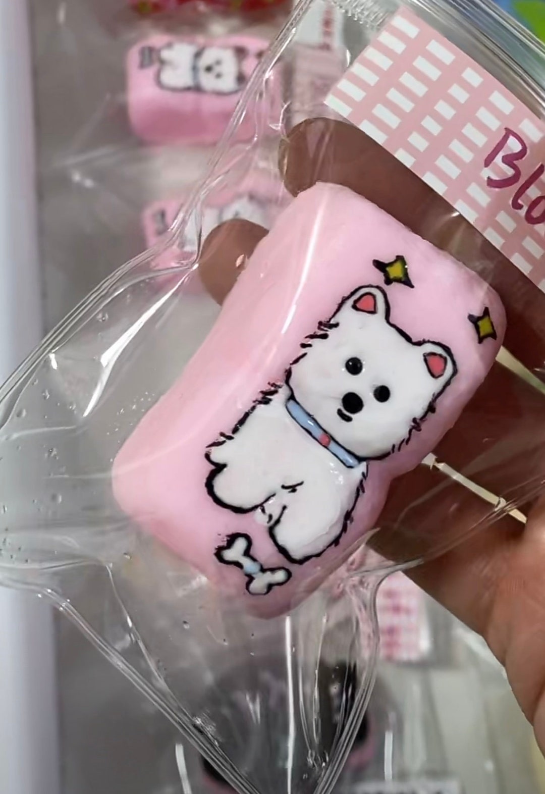Westie Hand Painted Roll Taba Squishy Toy, Simple Hand Painted Pattern ...