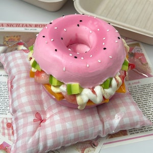 Bagel With Cream Cheese Taba Squishy Toy, Fun Stress Relief Toy, Bagel ...