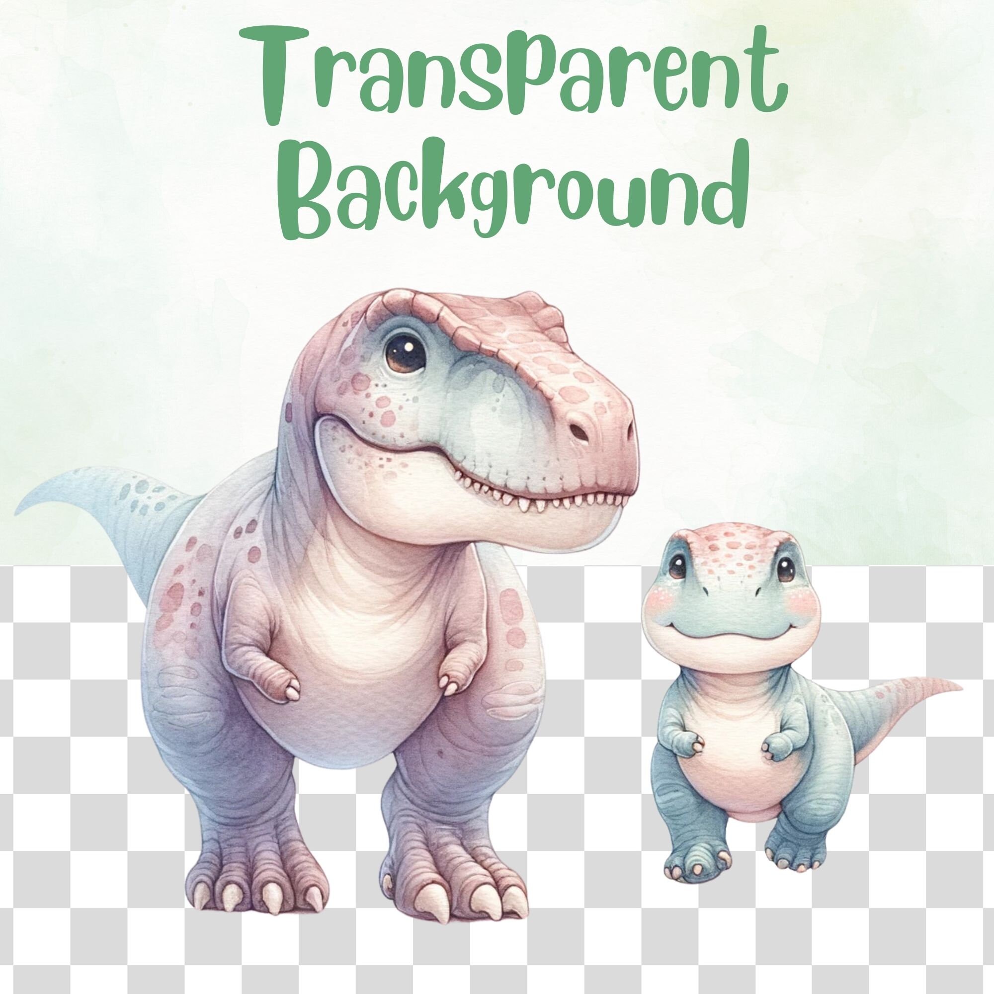 Watercolor Dinosaur Clipart Birthday Party Decor Dinosaur Clipart for ...